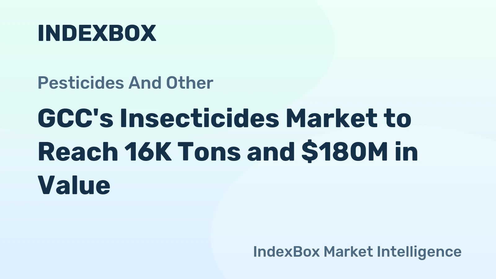 GCC's Insecticides Market to Reach 16K Tons and $180M in Value
