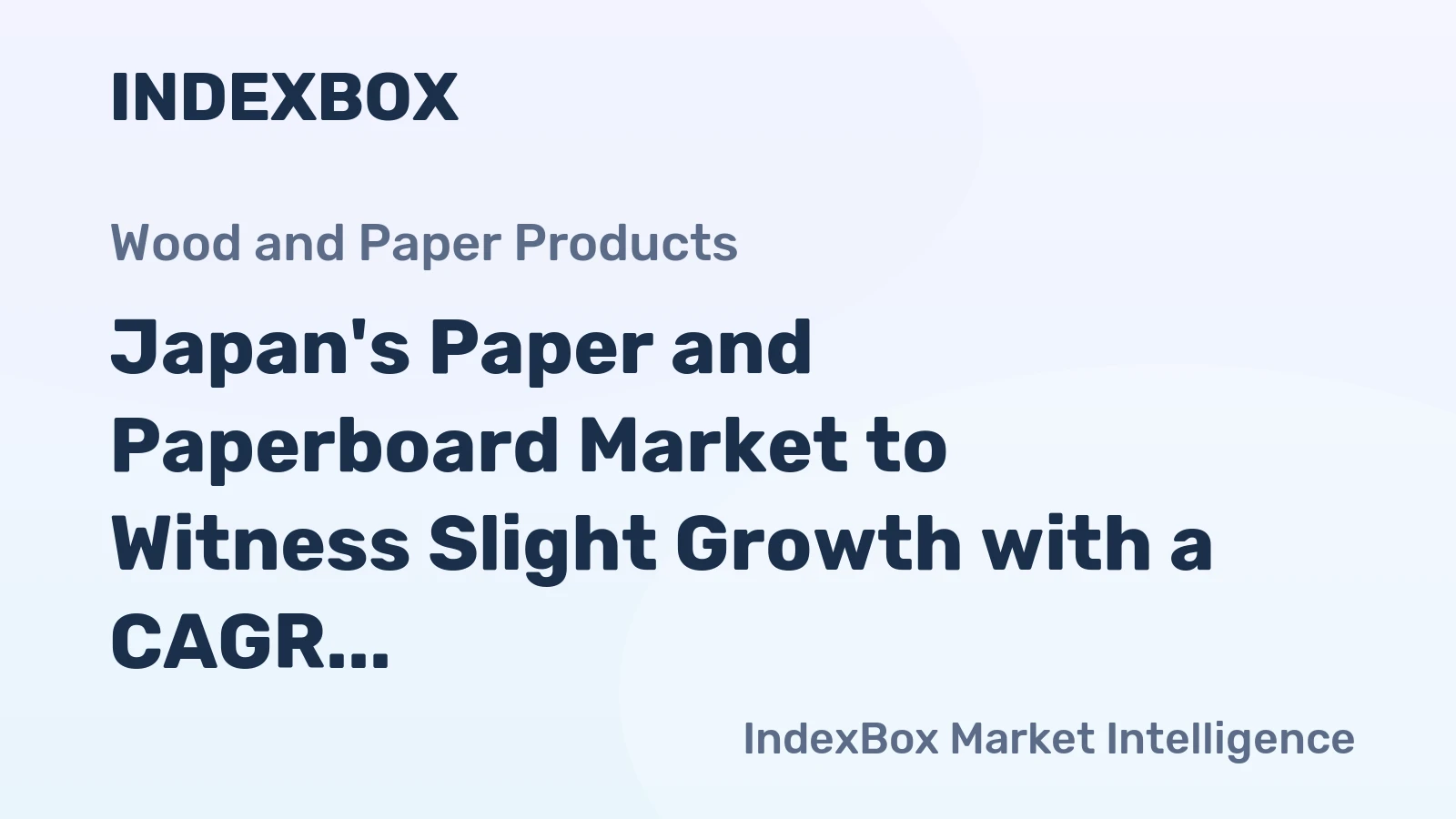 Japan's Paper and Paperboard Market to Witness Slight Growth with a CAGR of +0.3% from 2024 to 2035