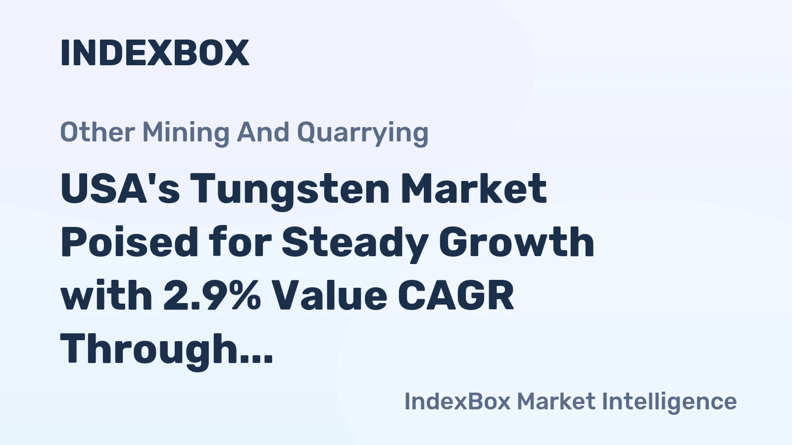 USA's Tungsten Market Poised for Steady Growth with 2.9% Value CAGR Through 2035