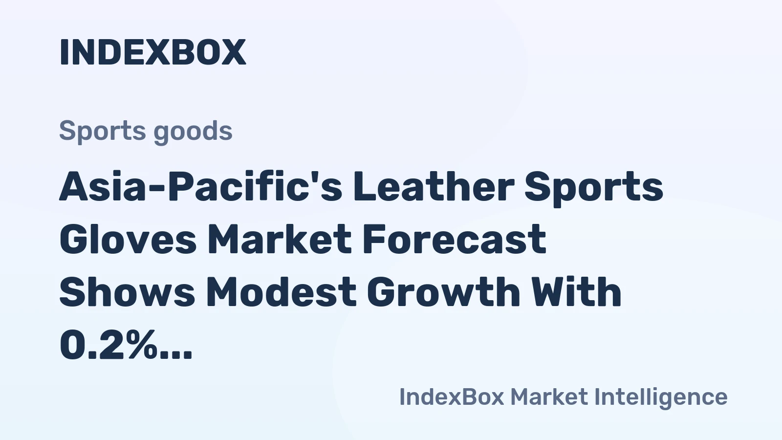Asia-Pacific's Leather Sports Gloves Market Forecast Shows Modest Growth With 0.2% CAGR Through 2035