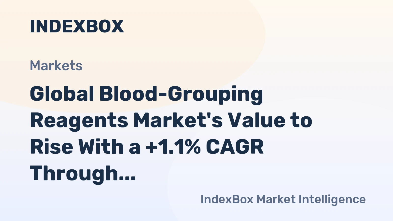 Global Blood-Grouping Reagents Market's Value to Rise With a +1.1% CAGR Through 2035