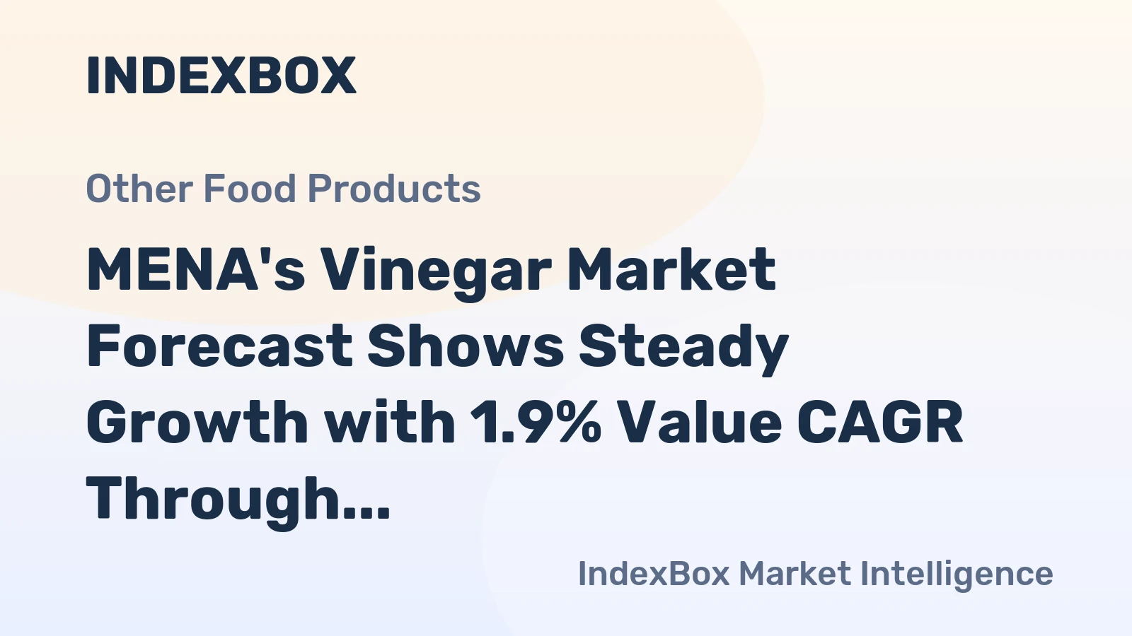 MENA's Vinegar Market Forecast Shows Steady Growth with 1.9% Value CAGR Through 2035