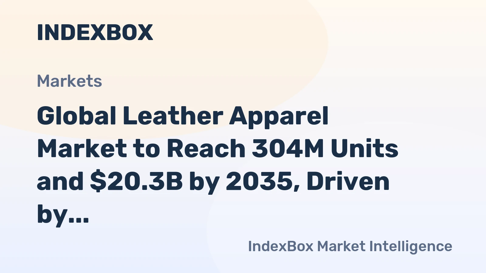 Global Leather Apparel Market to Reach 304M Units and $20.3B by 2035, Driven by Increasing Demand