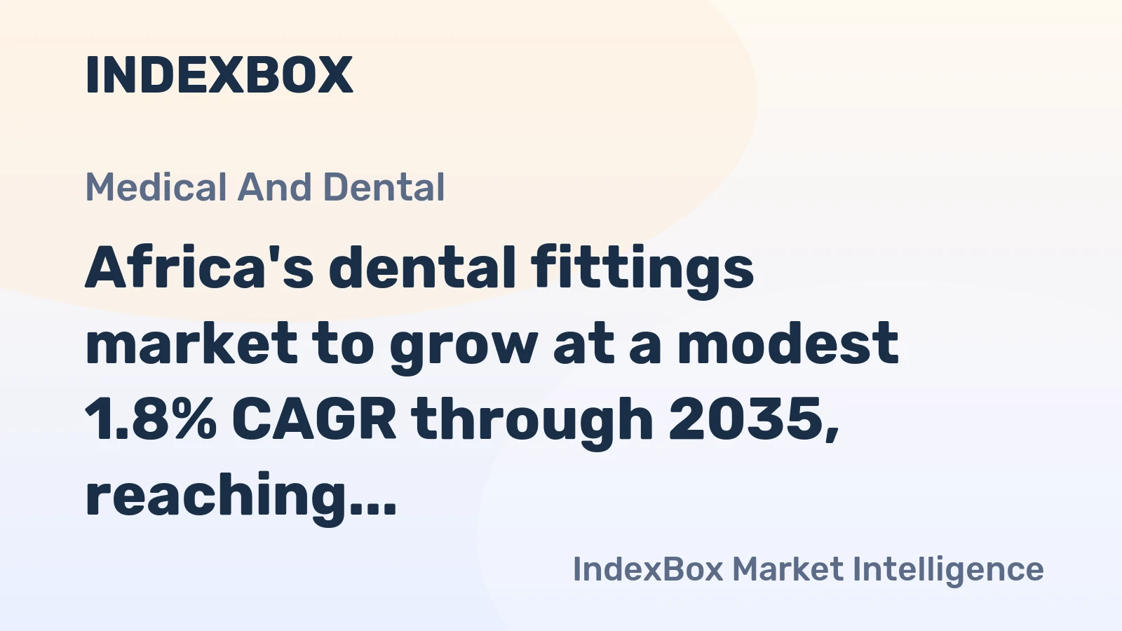 Africa's dental fittings market to grow at a modest 1.8% CAGR through 2035, reaching 6.9M units, as demand continues its upward trend.