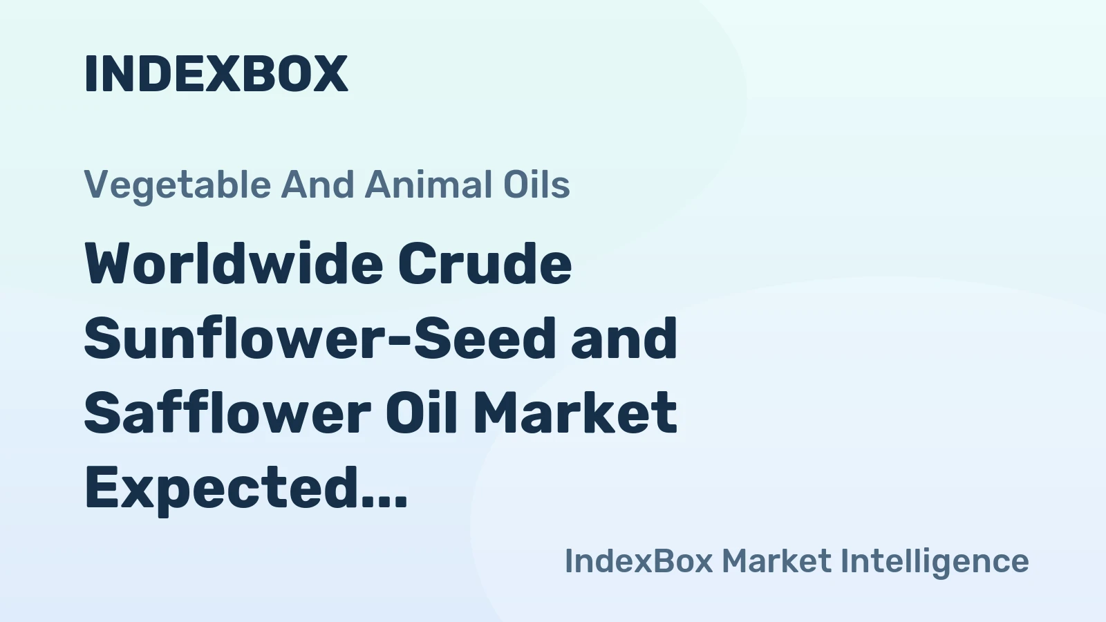 Worldwide Crude Sunflower-Seed and Safflower Oil Market Expected to Grow at CAGR of +1.4% from 2024 to 2035