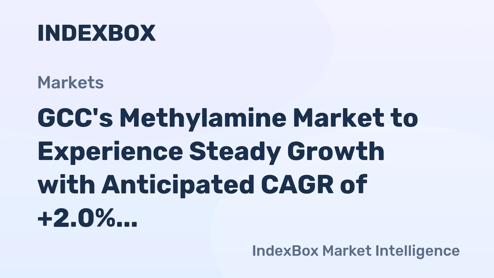 GCC's Methylamine Market to Experience Steady Growth with Anticipated CAGR of +2.0% from 2024 to 2035