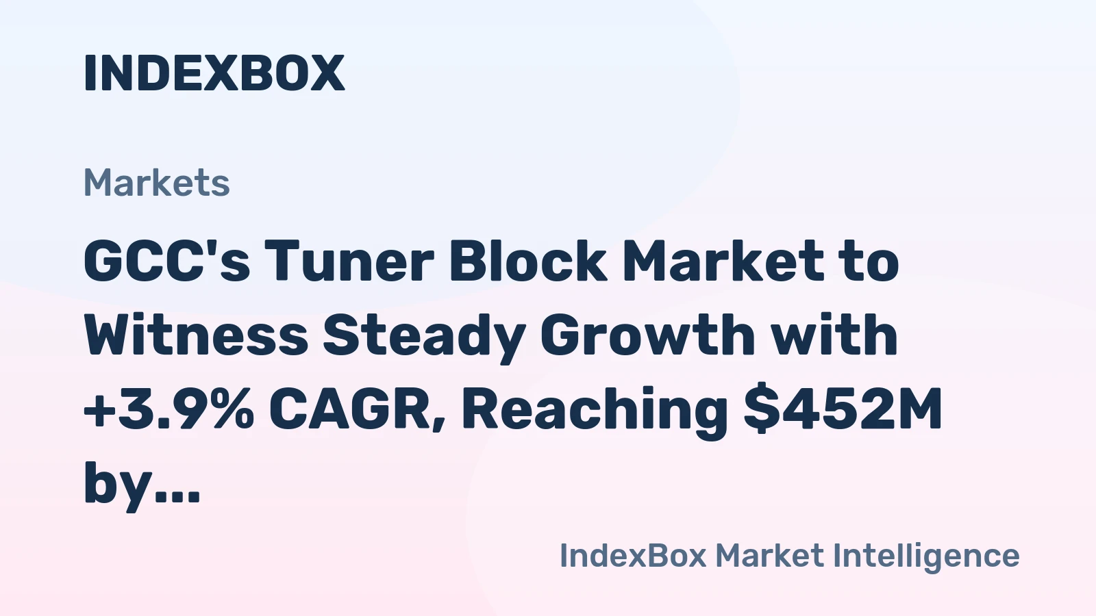 GCC's Tuner Block Market to Witness Steady Growth with +3.9% CAGR, Reaching $452M by 2035