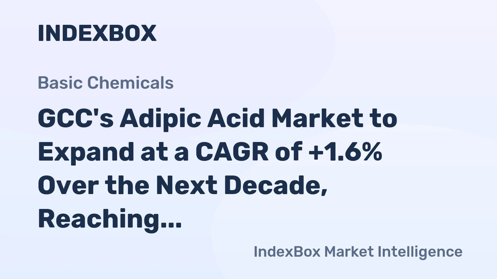 GCC's Adipic Acid Market to Expand at a CAGR of +1.6% Over the Next Decade, Reaching 36K Tons by 2035
