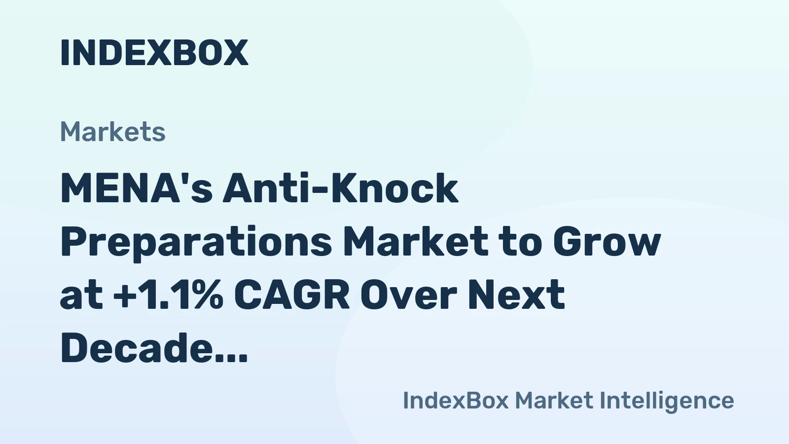 MENA's Anti-Knock Preparations Market to Grow at +1.1% CAGR Over Next Decade