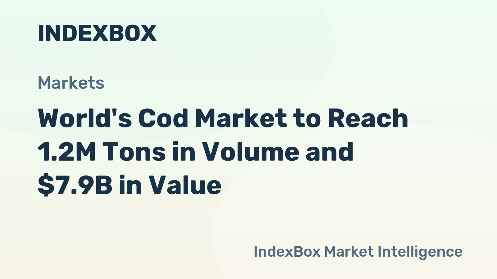 World's Cod Market to Reach 1.2M Tons in Volume and $7.9B in Value