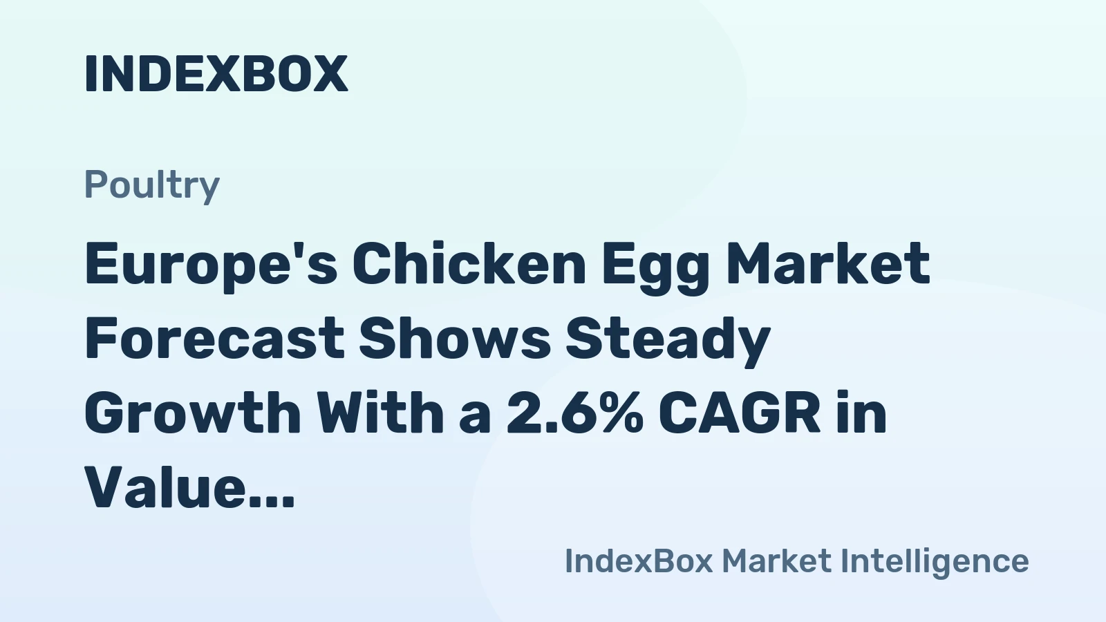 Europe's Chicken Egg Market Forecast Shows Steady Growth With a 2.6% CAGR in Value Through 2035