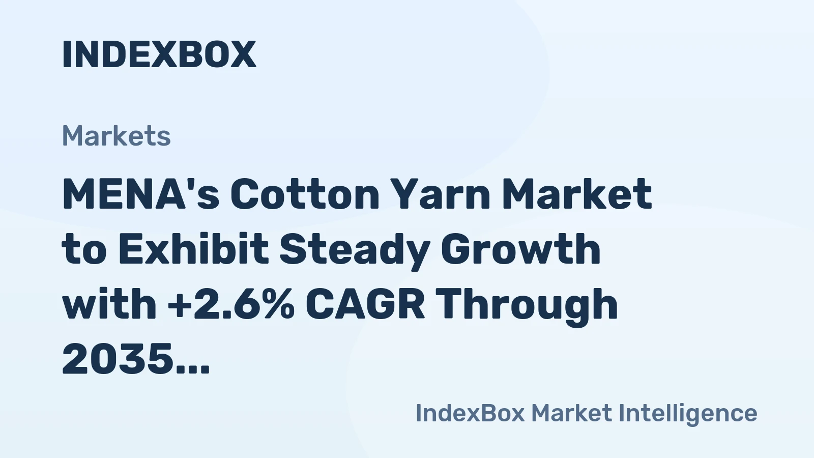 MENA's Cotton Yarn Market to Exhibit Steady Growth with +2.6% CAGR Through 2035