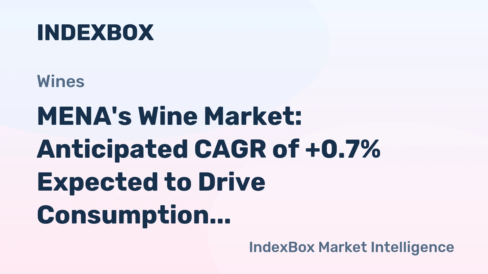 MENA's Wine Market: Anticipated CAGR of +0.7% Expected to Drive Consumption Trends Over the Next Decade