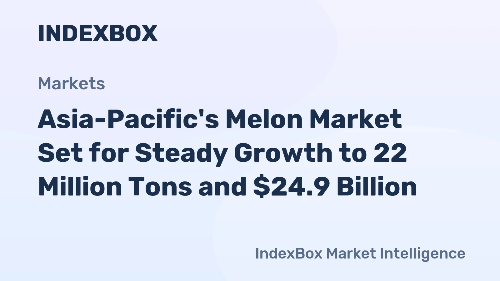 Asia-Pacific's Melon Market Set for Steady Growth to 22 Million Tons and $24.9 Billion