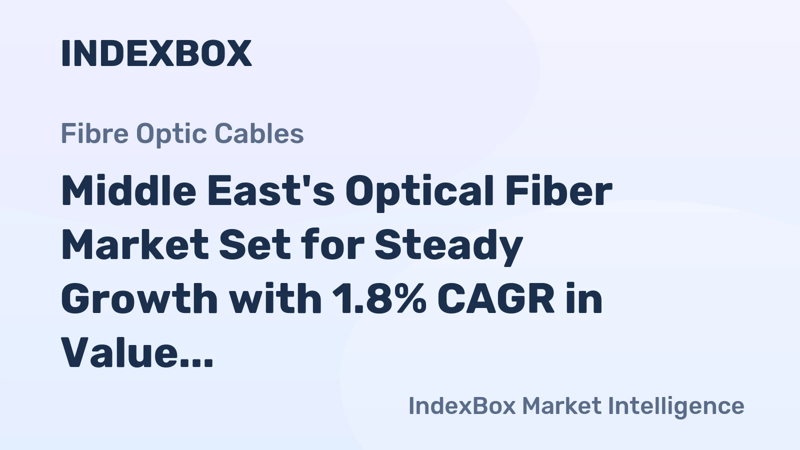 Middle East's Optical Fiber Market Set for Steady Growth with 1.8% CAGR in Value
