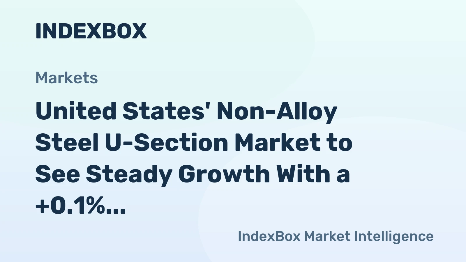 United States' Non-Alloy Steel U-Section Market to See Steady Growth With a +0.1% Volume CAGR Through 2035