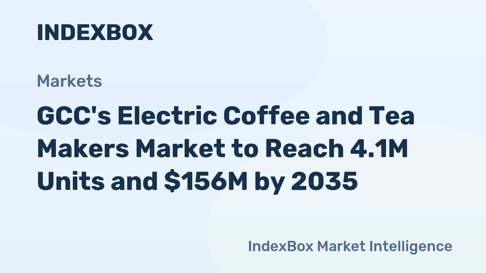 GCC's Electric Coffee and Tea Makers Market to Reach 4.1M Units and $156M by 2035