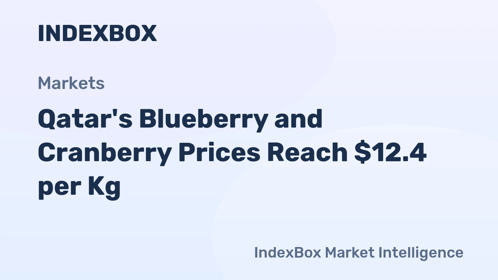Qatar's Blueberry and Cranberry Prices Reach $12.4 per Kg