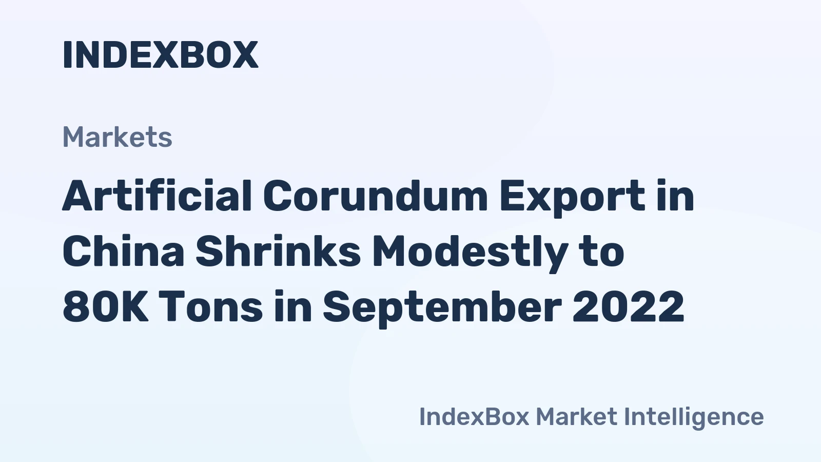Artificial Corundum Export in China Shrinks Modestly to 80K Tons in September 2022