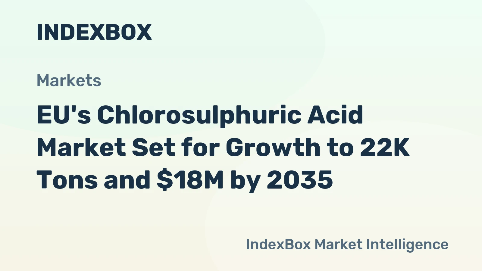 EU's Chlorosulphuric Acid Market Set for Growth to 22K Tons and $18M by 2035