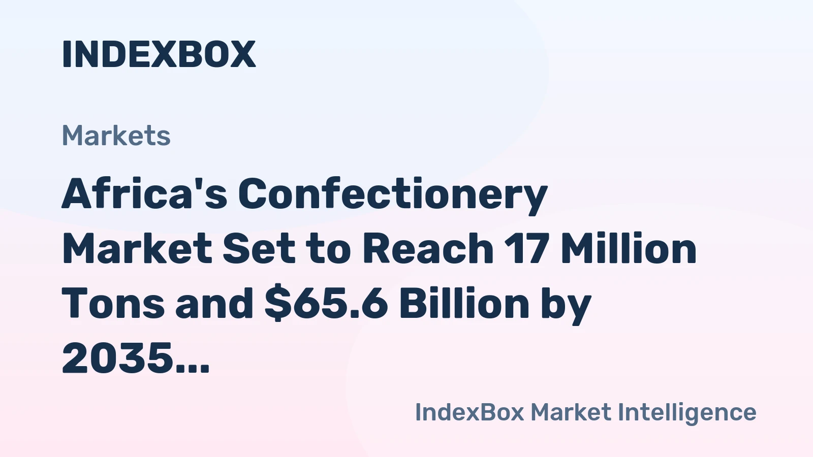 Africa's Confectionery Market Set to Reach 17 Million Tons and $65.6 Billion by 2035