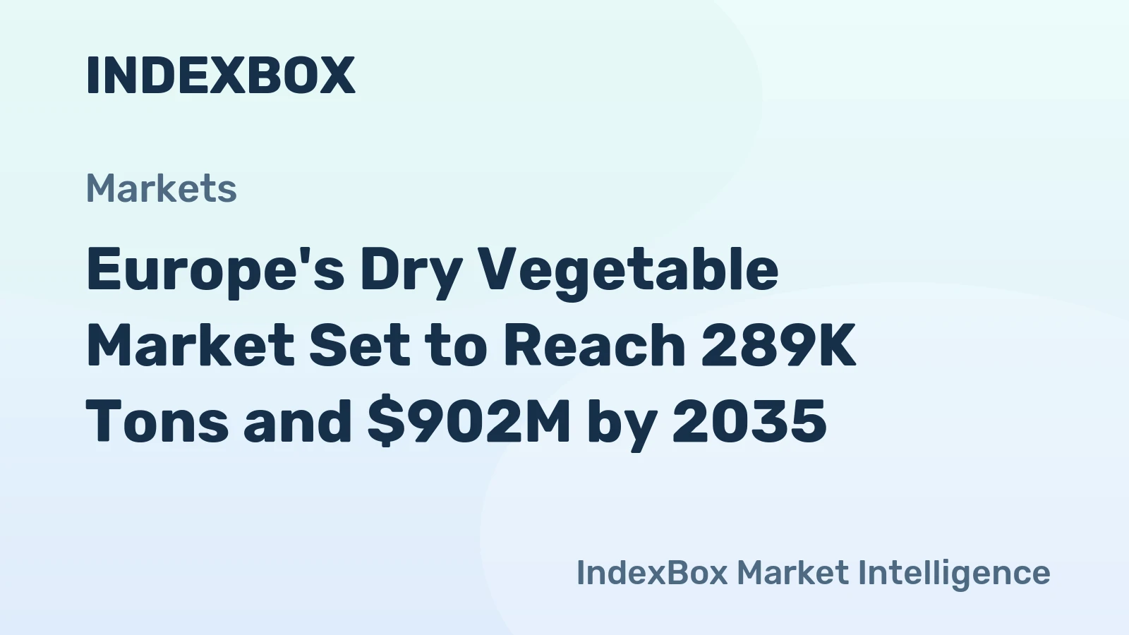 Europe's Dry Vegetable Market Set to Reach 289K Tons and $902M by 2035