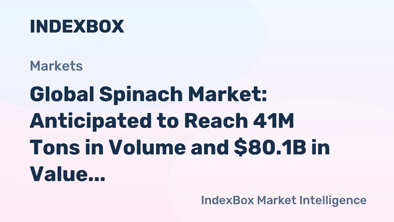Global Spinach Market: Anticipated to Reach 41M Tons in Volume and $80.1B in Value by 2035