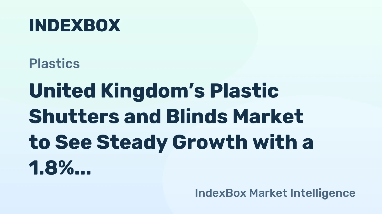 United Kingdom’s Plastic Shutters and Blinds Market to See Steady Growth with a 1.8% Volume CAGR