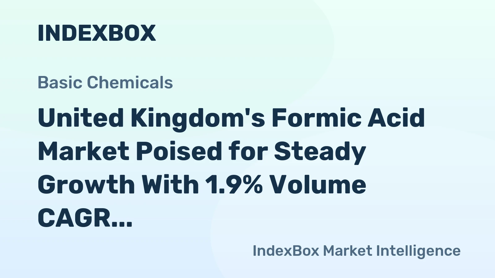 United Kingdom's Formic Acid Market Poised for Steady Growth With 1.9% Volume CAGR Through 2035