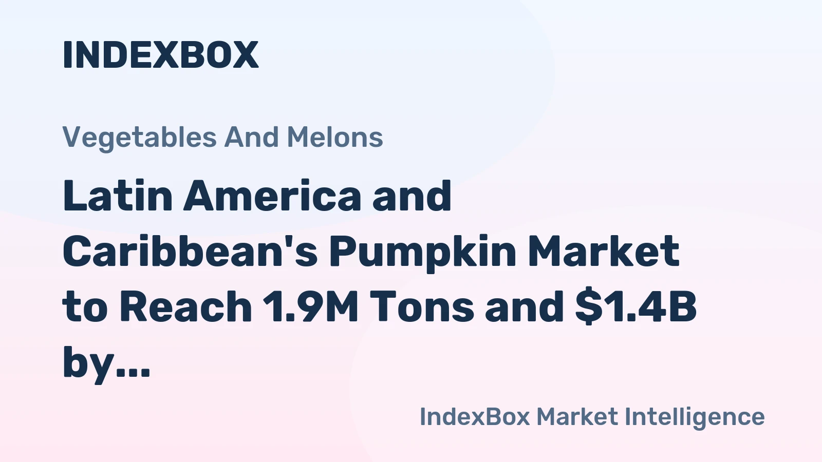 Latin America and Caribbean's Pumpkin Market to Reach 1.9M Tons and $1.4B by 2035