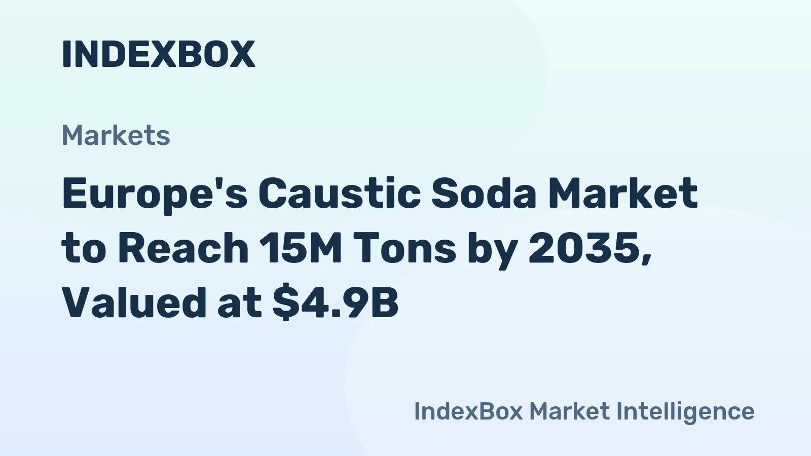 Europe's Caustic Soda Market to Reach 15M Tons by 2035, Valued at $4.9B