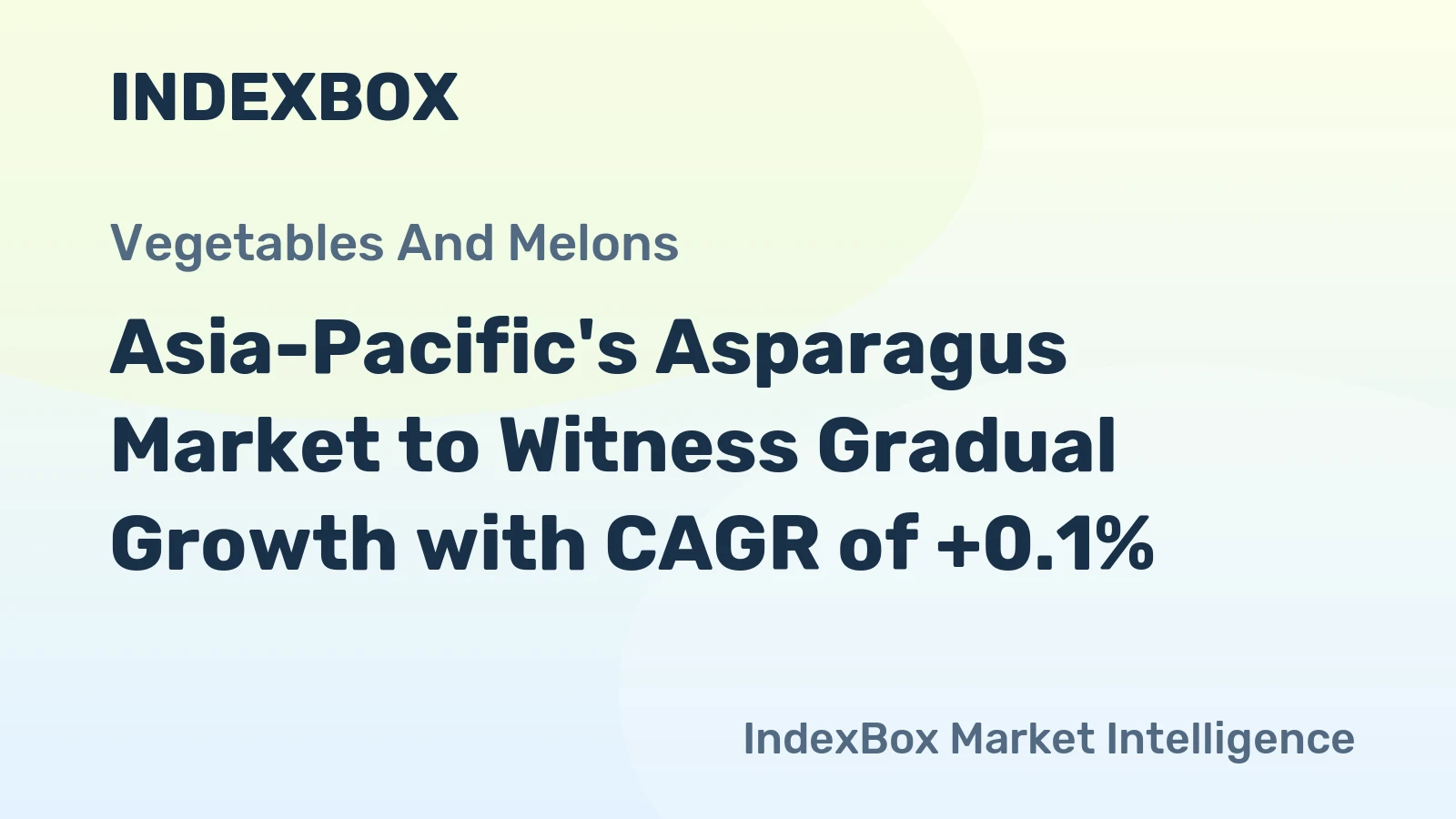 Asia-Pacific's Asparagus Market to Witness Gradual Growth with CAGR of +0.1%