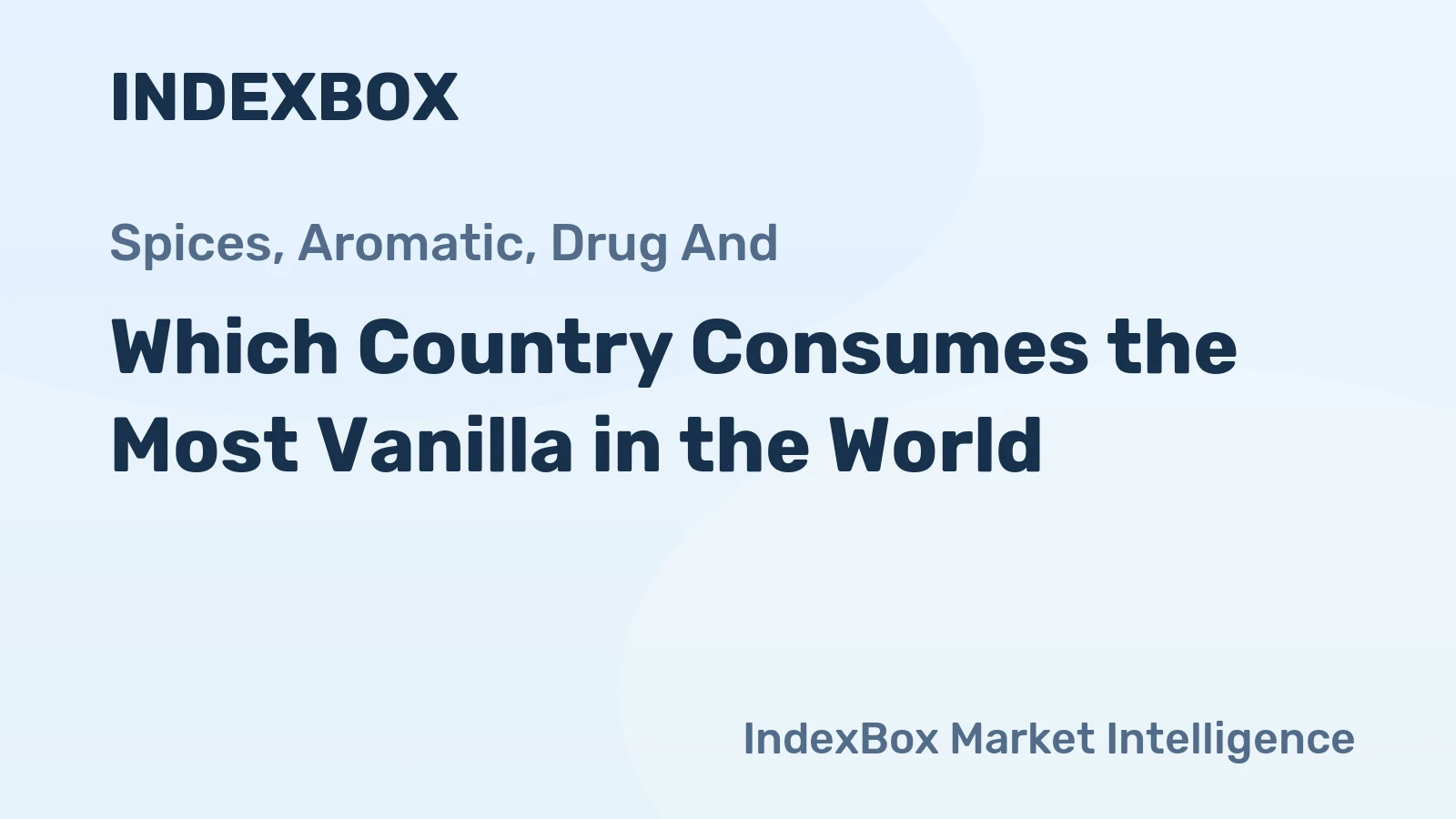 Which Country Consumes the Most Vanilla in the World?