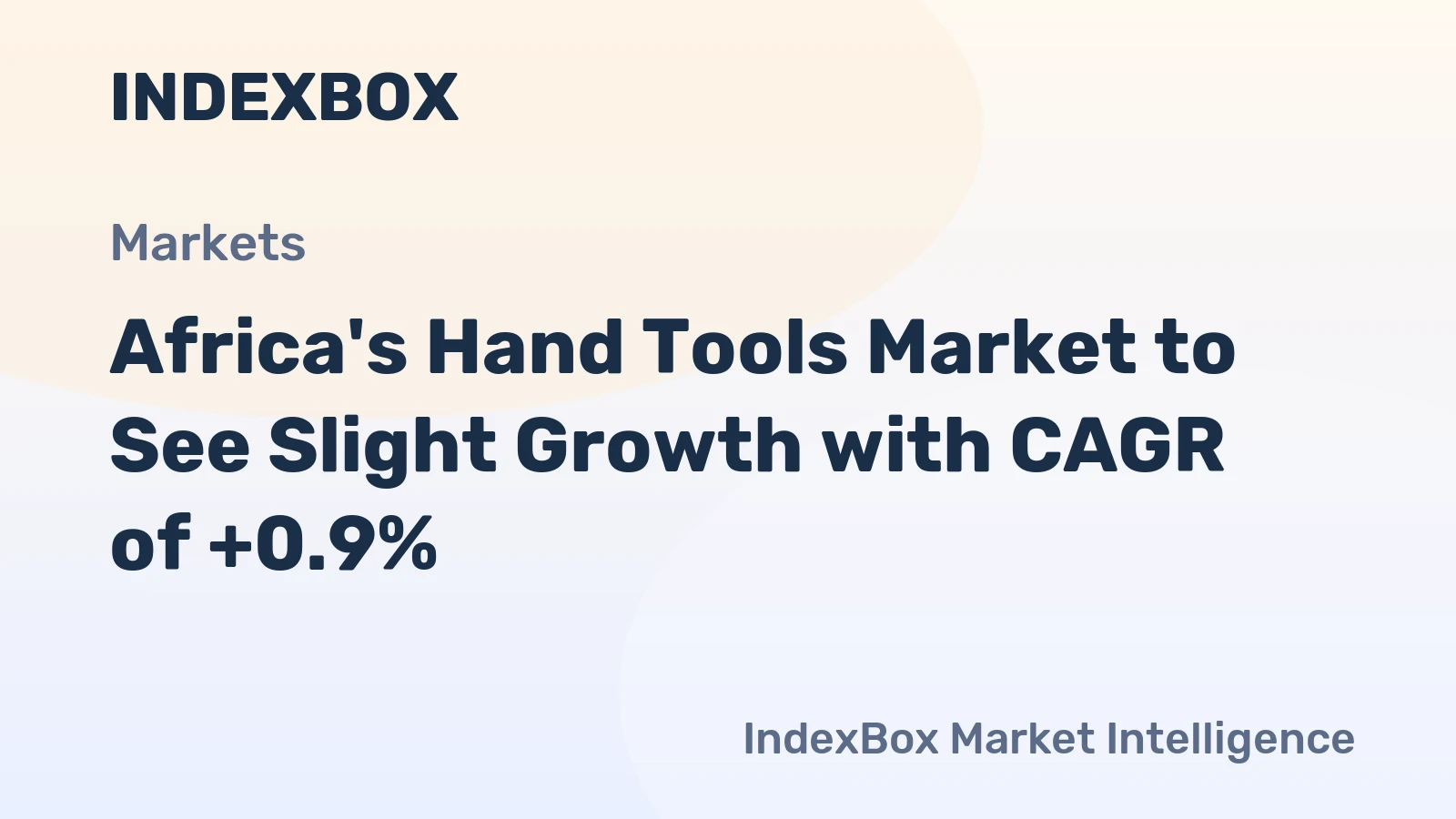 Africa's Hand Tools Market to See Slight Growth with CAGR of +0.9%