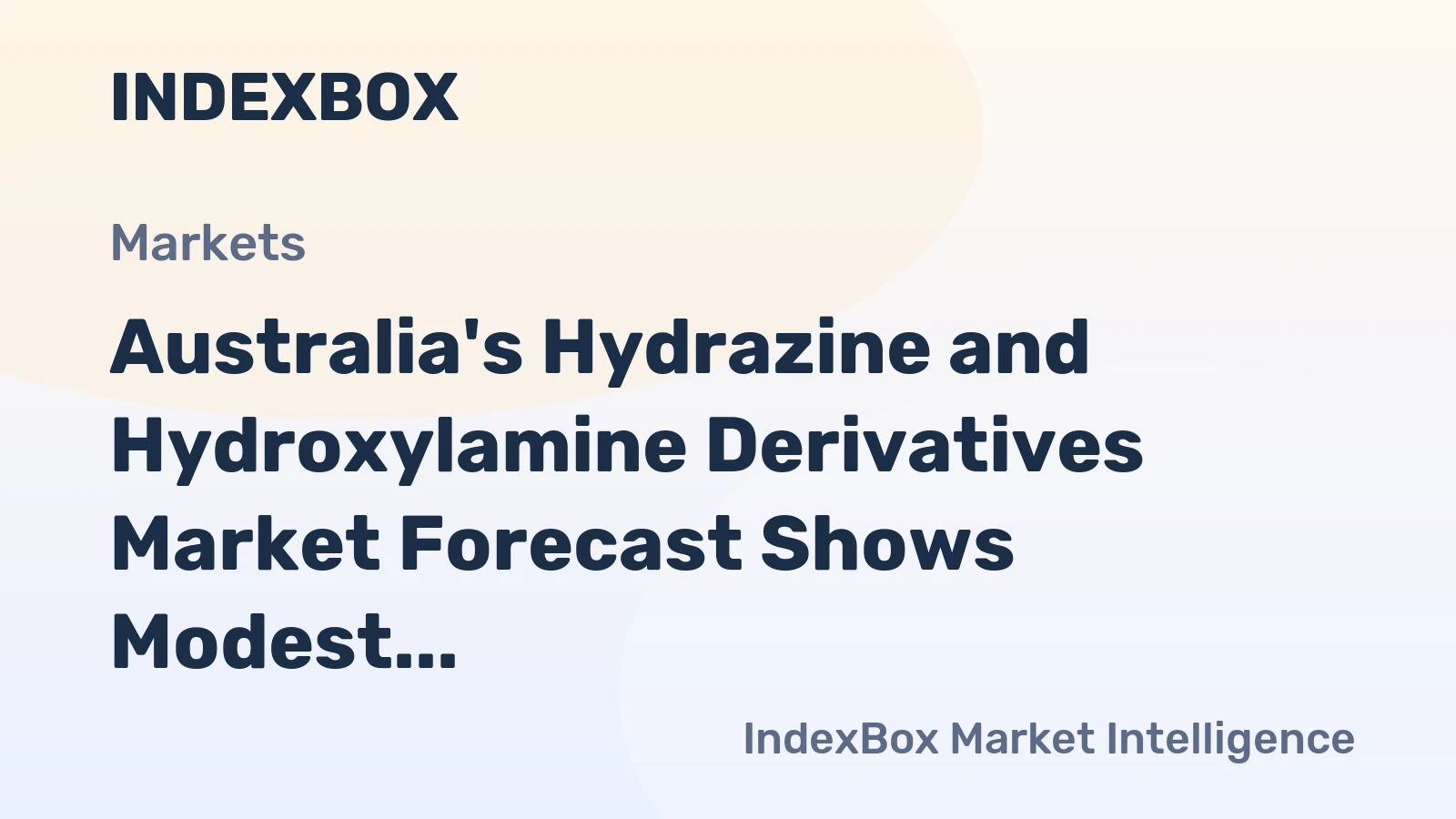 Australia's Hydrazine and Hydroxylamine Derivatives Market Forecast Shows Modest Growth with 1% Value CAGR