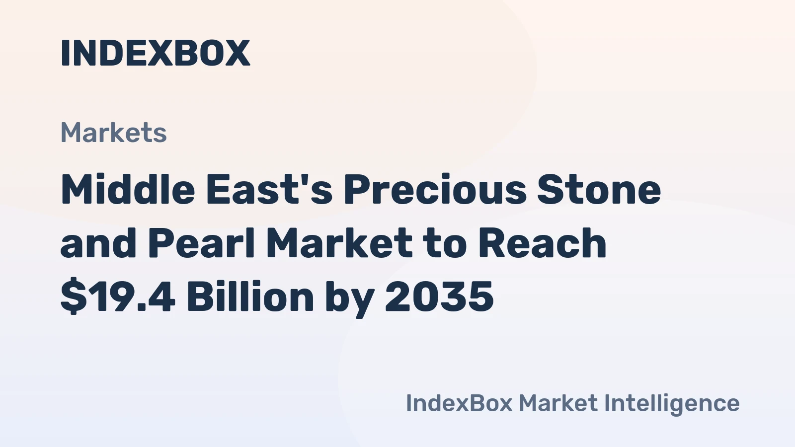 Middle East's Precious Stone and Pearl Market to Reach $19.4 Billion by 2035