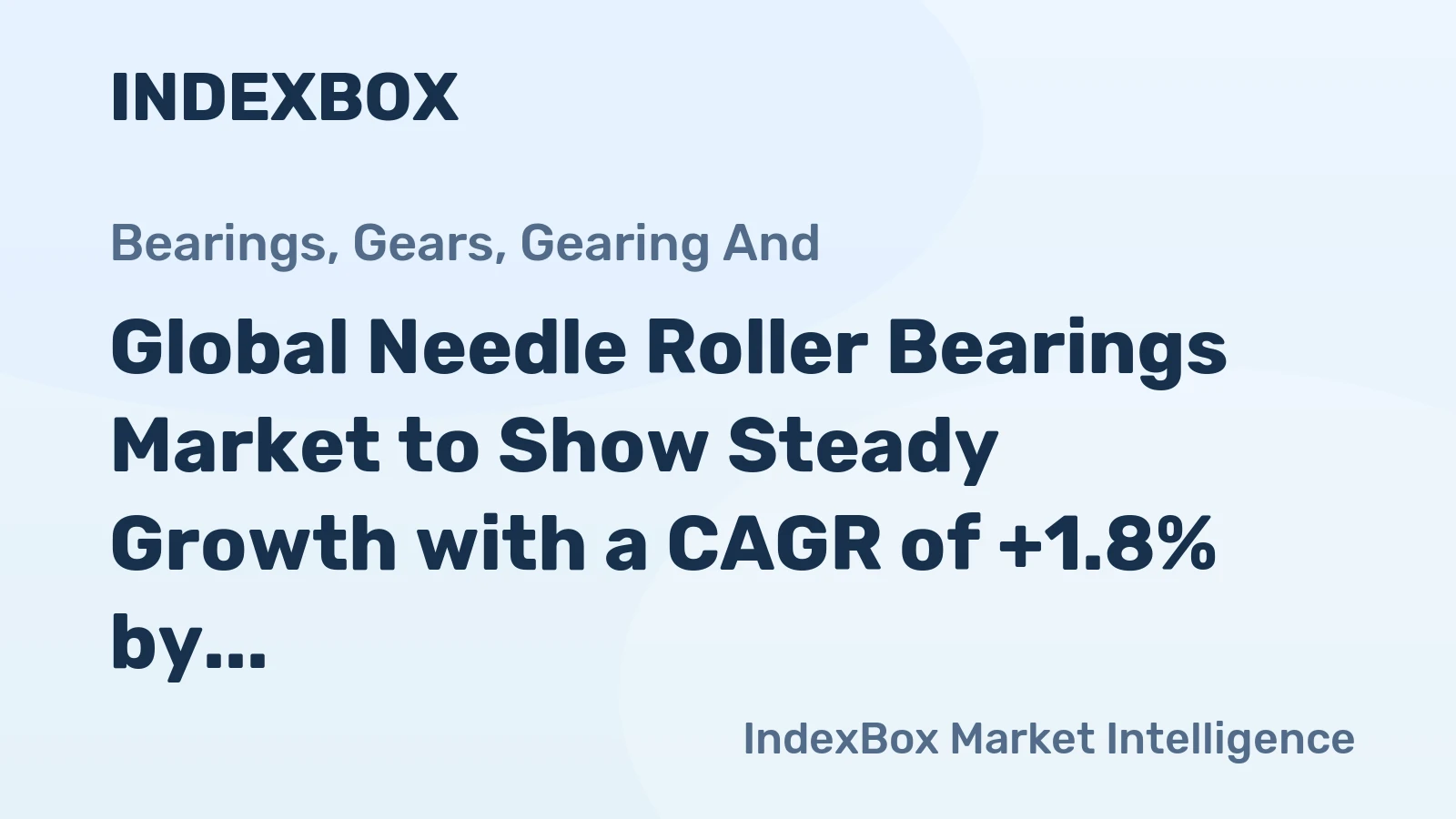 Global Needle Roller Bearings Market to Show Steady Growth with a CAGR of +1.8% by 2035