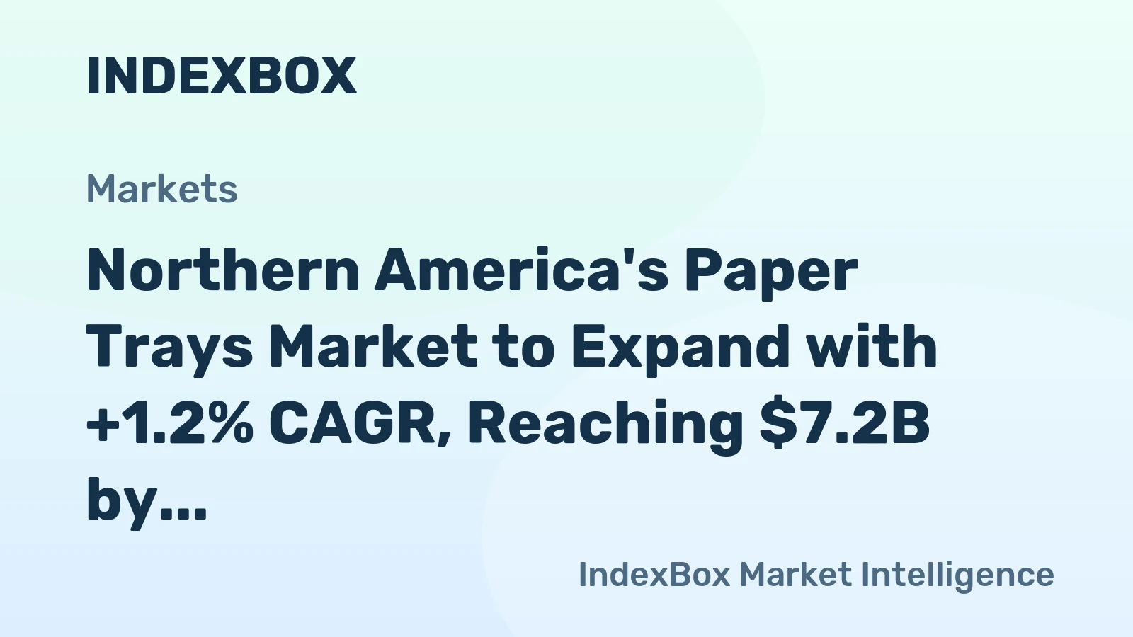Northern America's Paper Trays Market to Expand with +1.2% CAGR, Reaching $7.2B by 2035