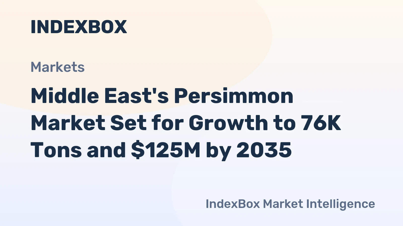 Middle East's Persimmon Market Set for Growth to 76K Tons and $125M by 2035