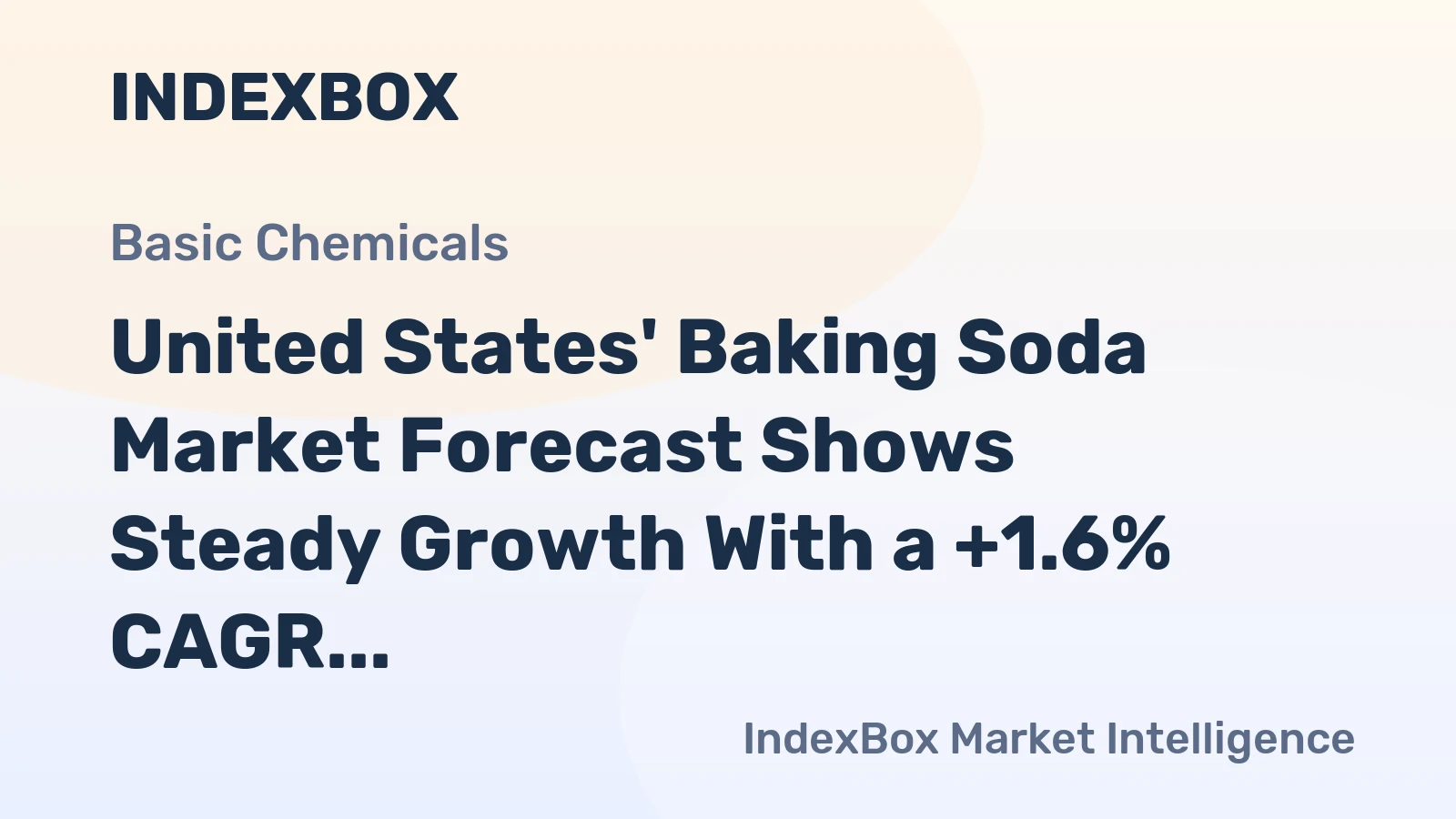 United States' Baking Soda Market Forecast Shows Steady Growth With a +1.6% CAGR Through 2035