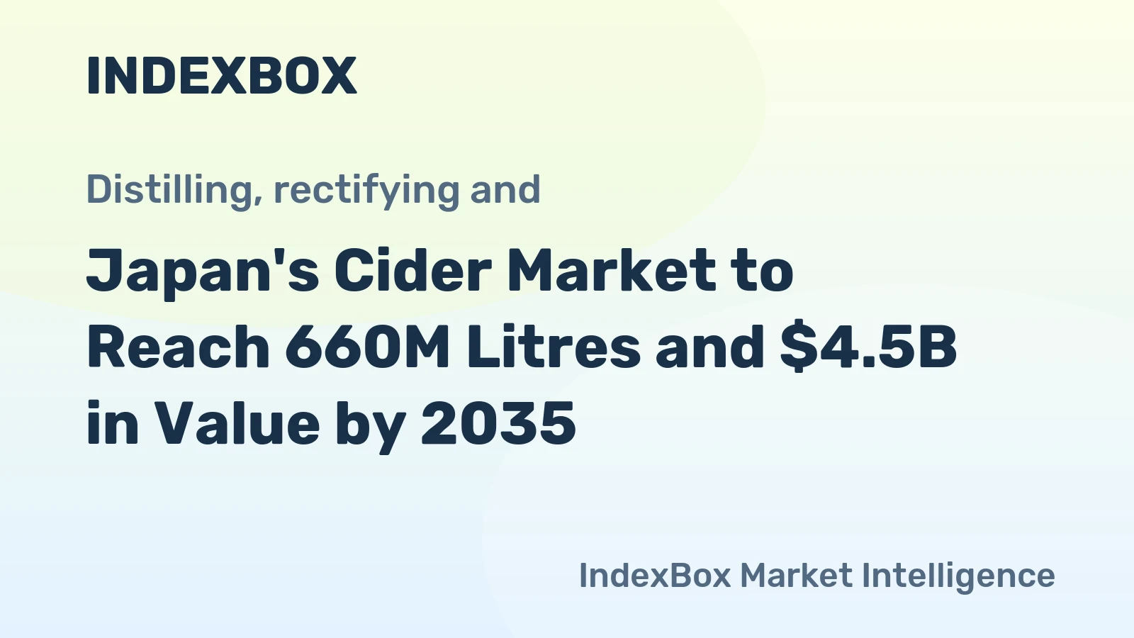 Japan's Cider Market to Reach 660M Litres and $4.5B in Value by 2035