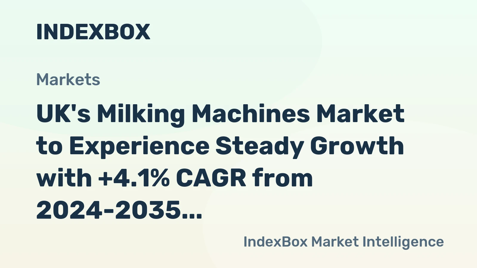 UK's Milking Machines Market to Experience Steady Growth with +4.1% CAGR from 2024-2035