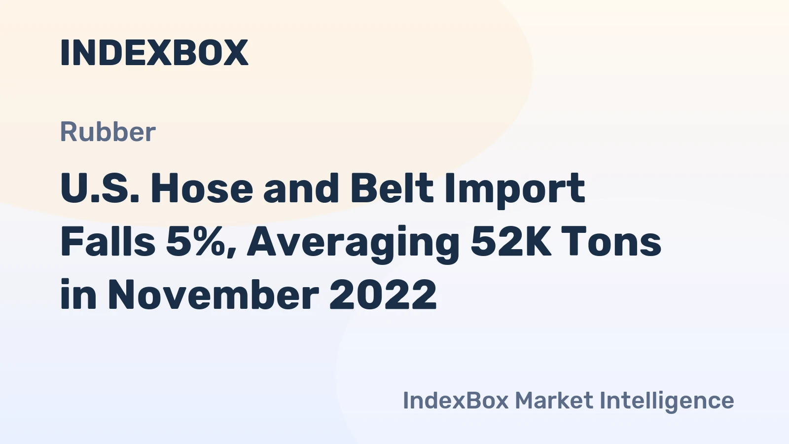 U.S. Hose and Belt Import Falls 5%, Averaging 52K Tons in November 2022