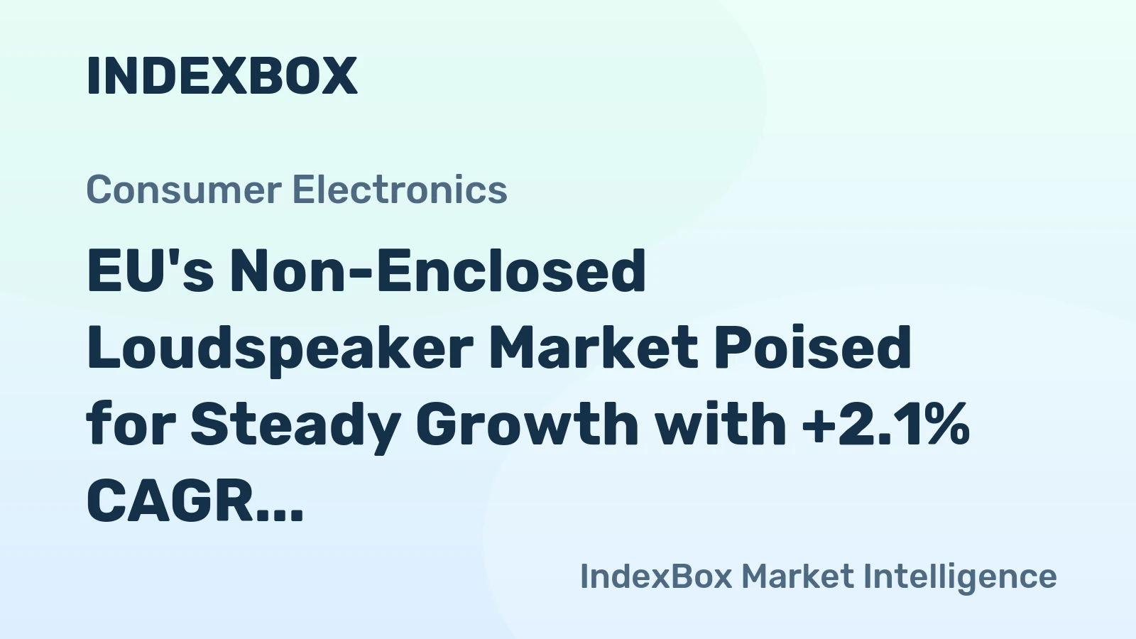 EU's Non-Enclosed Loudspeaker Market Poised for Steady Growth with +2.1% CAGR Forecast