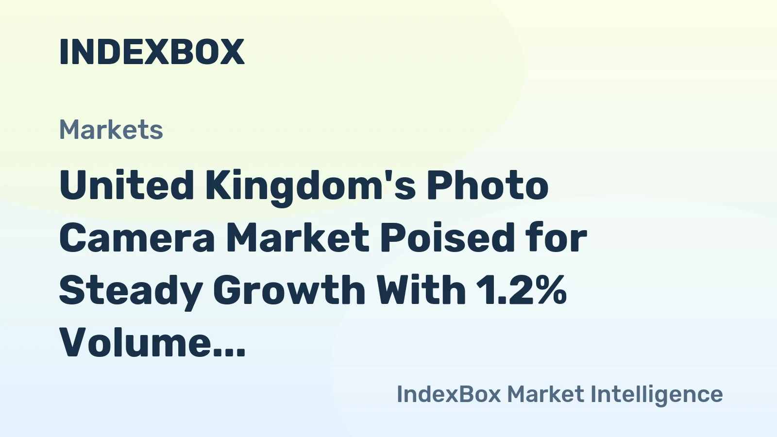 United Kingdom's Photo Camera Market Poised for Steady Growth With 1.2% Volume CAGR Through 2035
