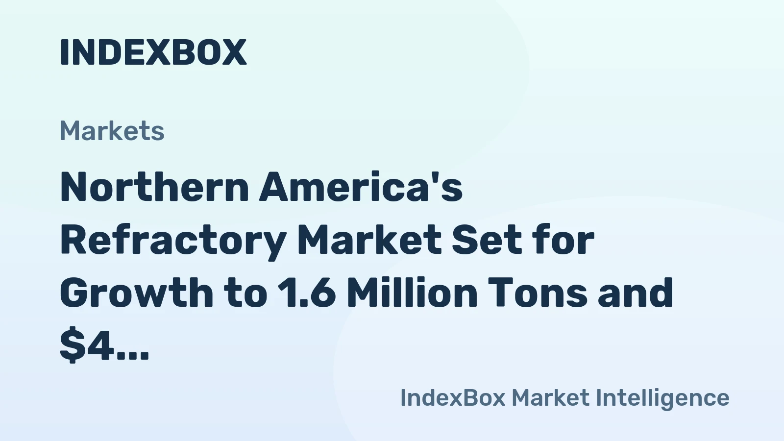 Northern America's Refractory Market Set for Growth to 1.6 Million Tons and $4 Billion by 2035