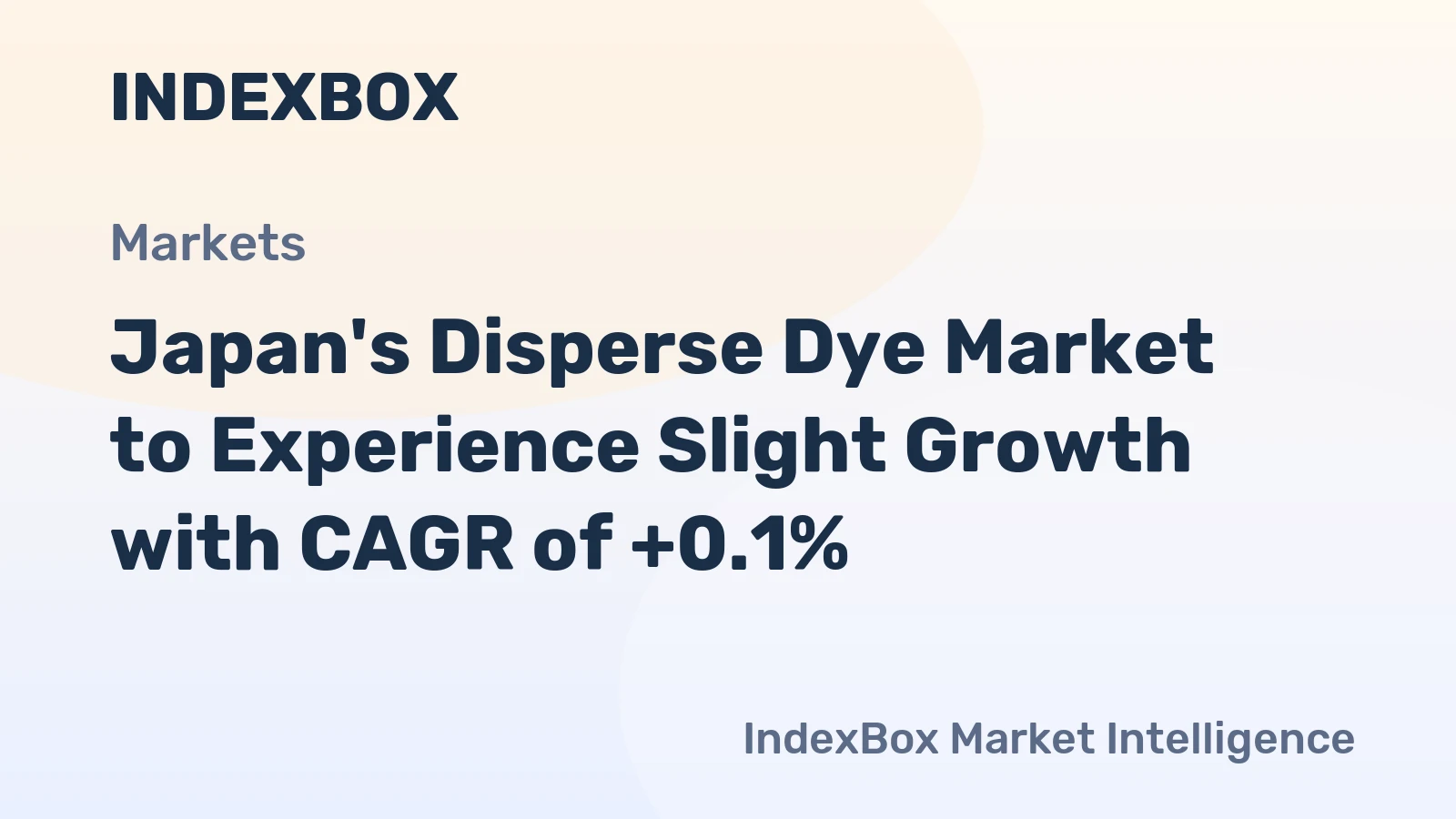 Japan's Disperse Dye Market to Experience Slight Growth with CAGR of +0.1%