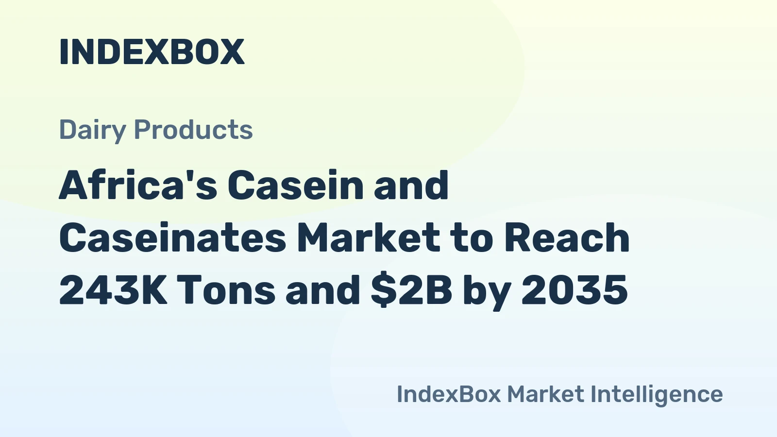Africa's Casein and Caseinates Market to Reach 243K Tons and $2B by 2035