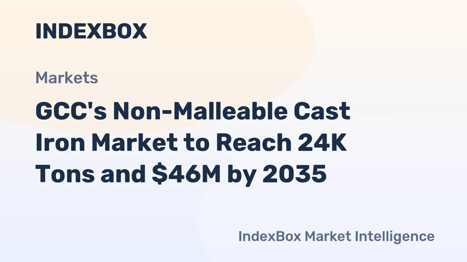 GCC's Non-Malleable Cast Iron Market to Reach 24K Tons and $46M by 2035