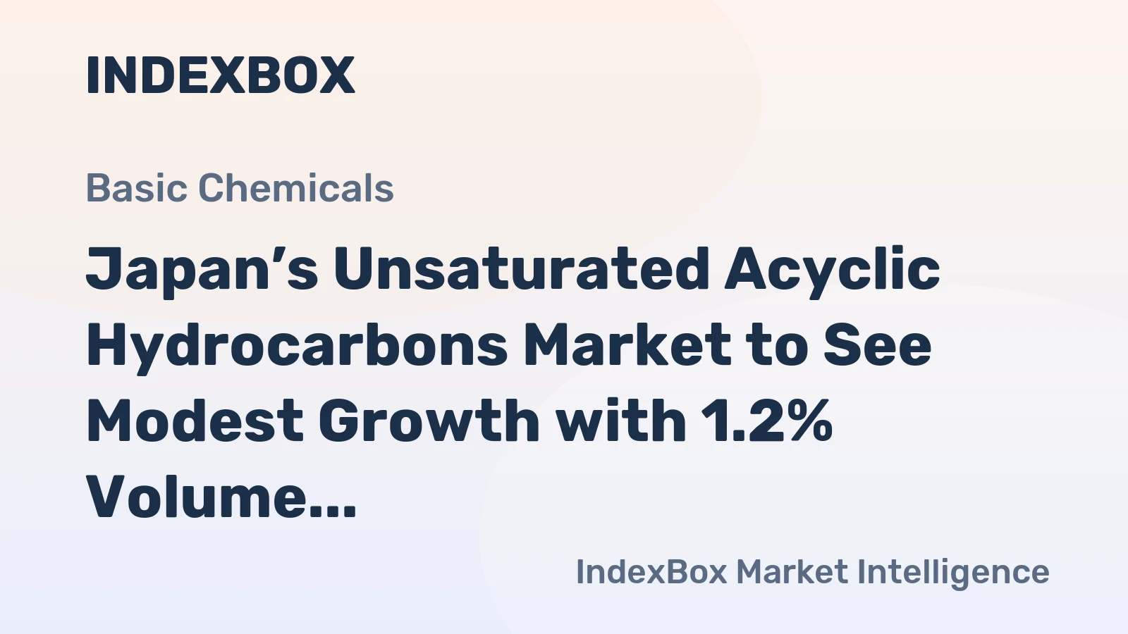 Japan’s Unsaturated Acyclic Hydrocarbons Market to See Modest Growth with 1.2% Volume CAGR